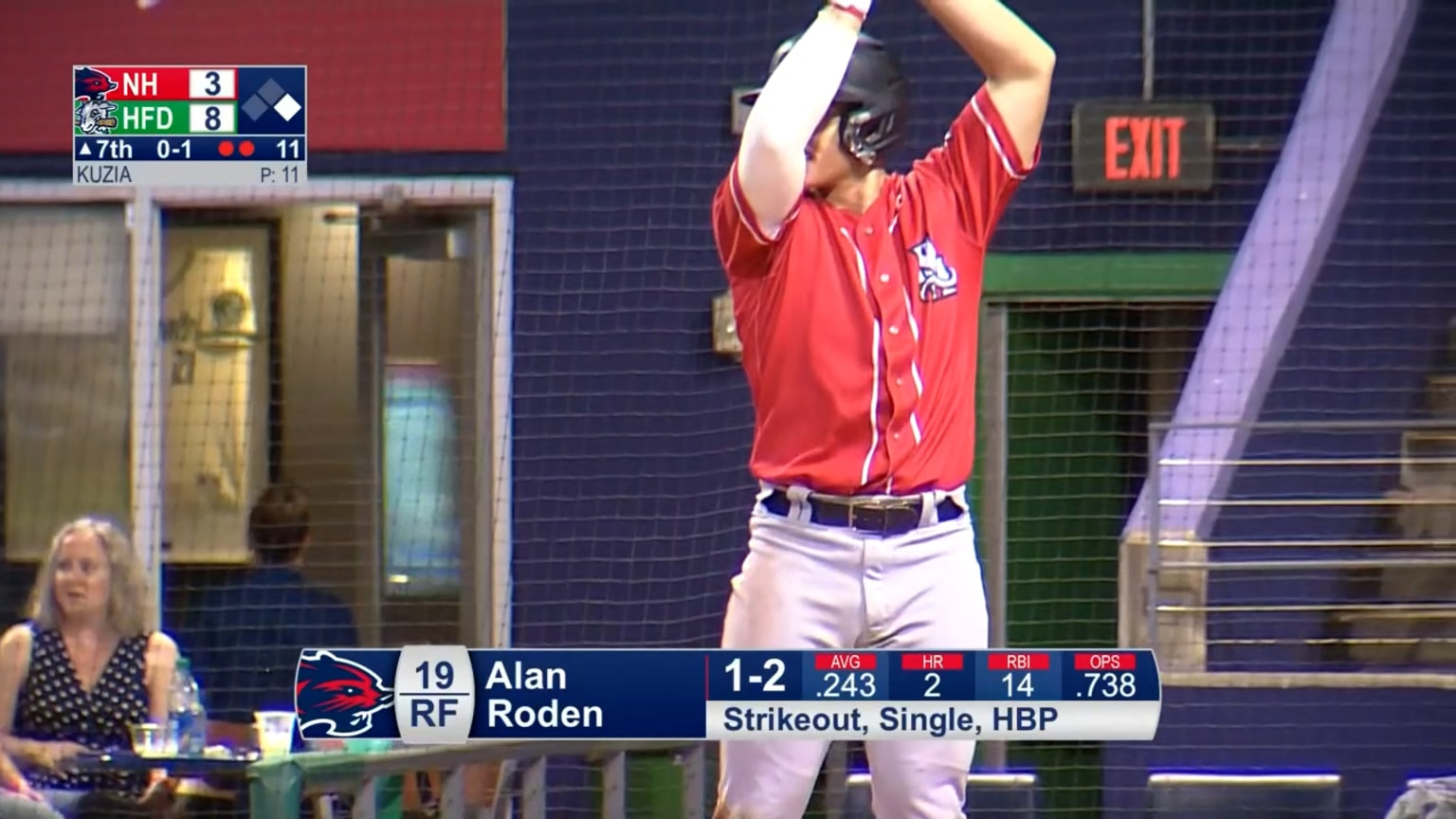 Alan Roden singles three times | 08/17/2023 | Fisher Cats