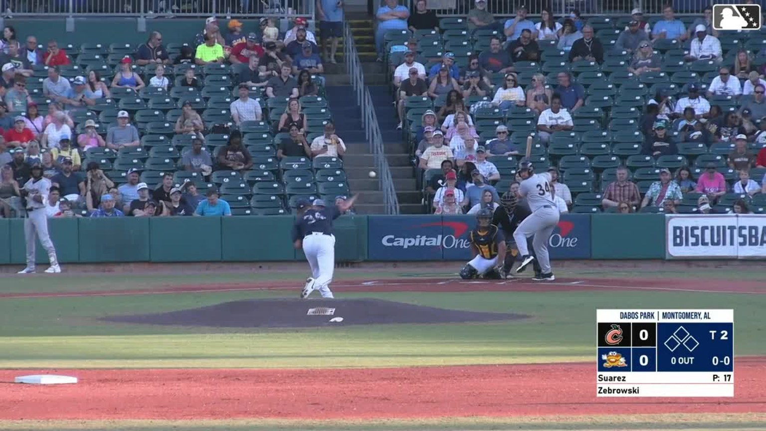 Adam Zebrowski homers (1) on a fly ball to center field. | 04/11/2026 ...