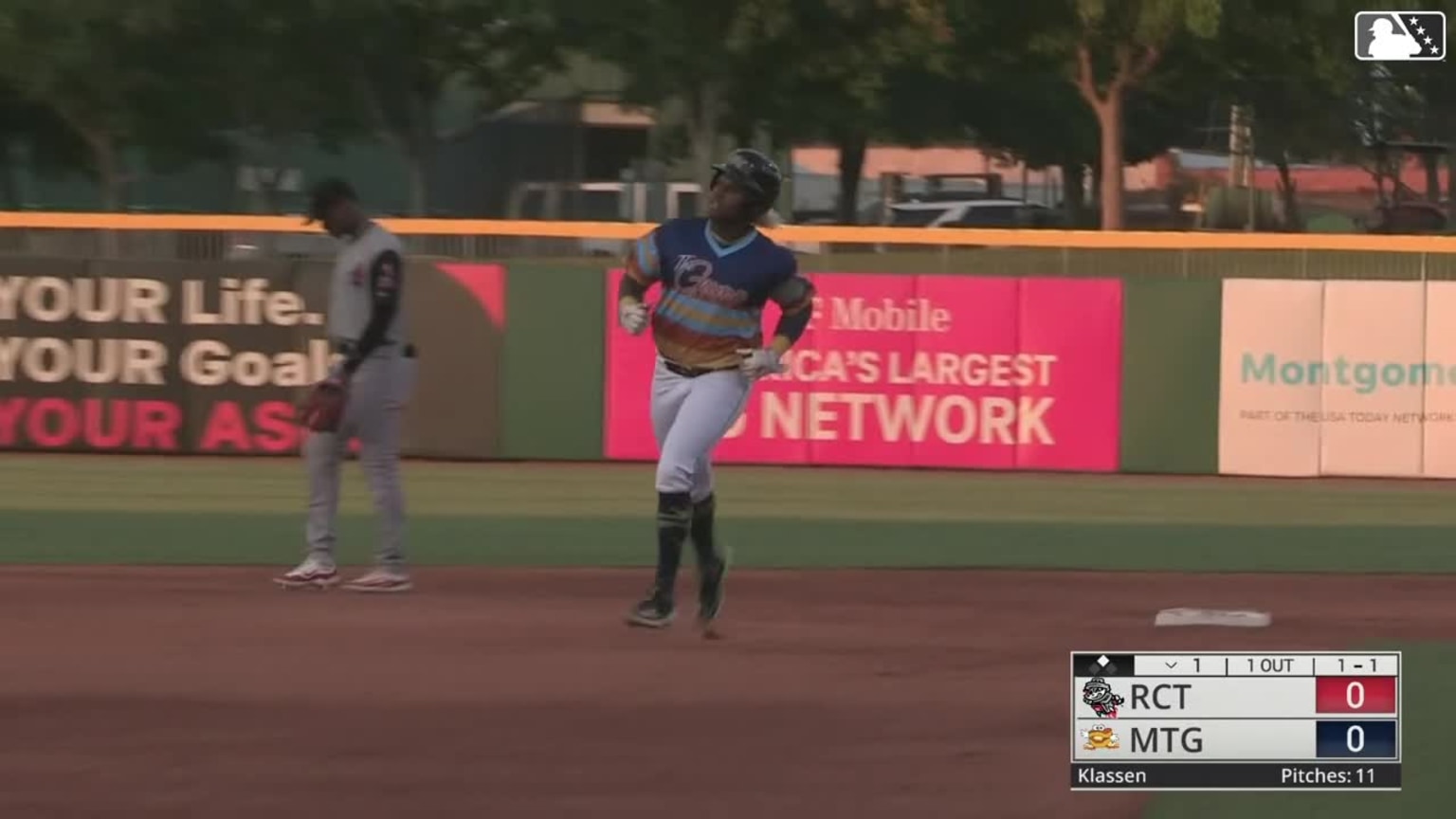 Tre' Morgan's first homer of the season | 08/23/2024 | Biscuits