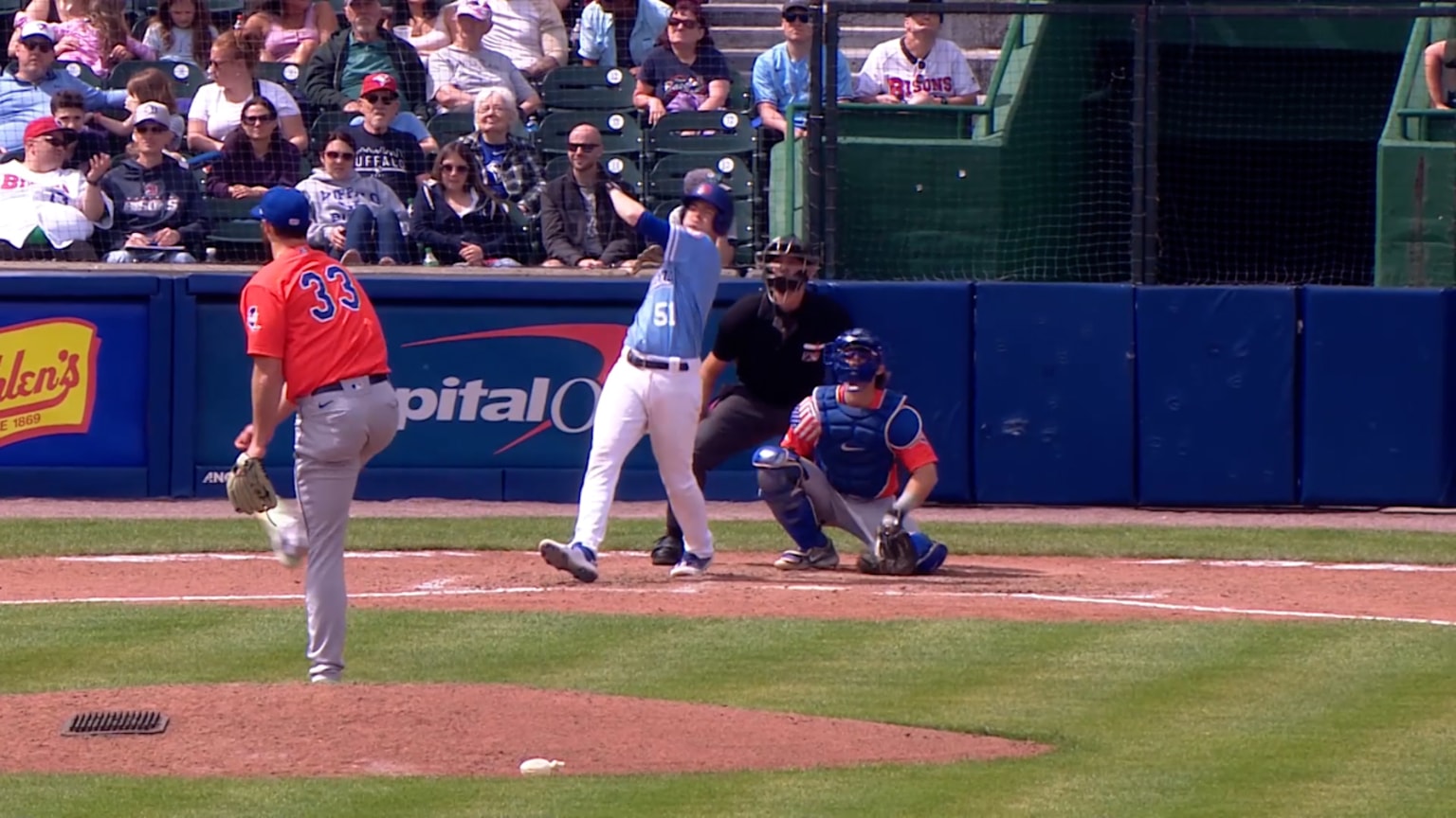 Tanner Morris' solo homer | 05/14/2023 | Bisons