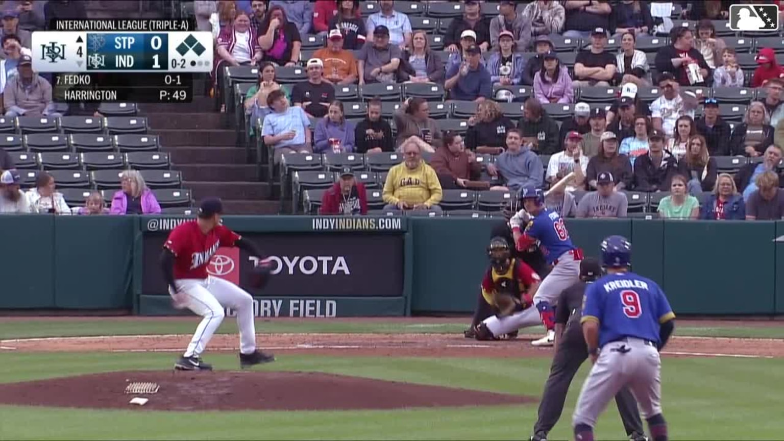 Thomas Harrington In play, out(s) to Kyler Fedko | 04/24/2026 | Indians