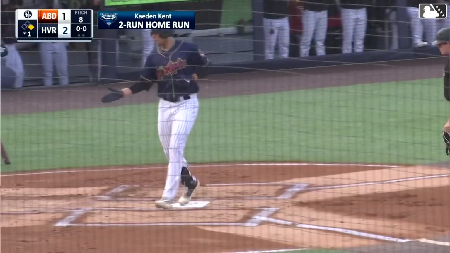 Kaeden Kent's first pro home run | 08/15/2025 | Renegades