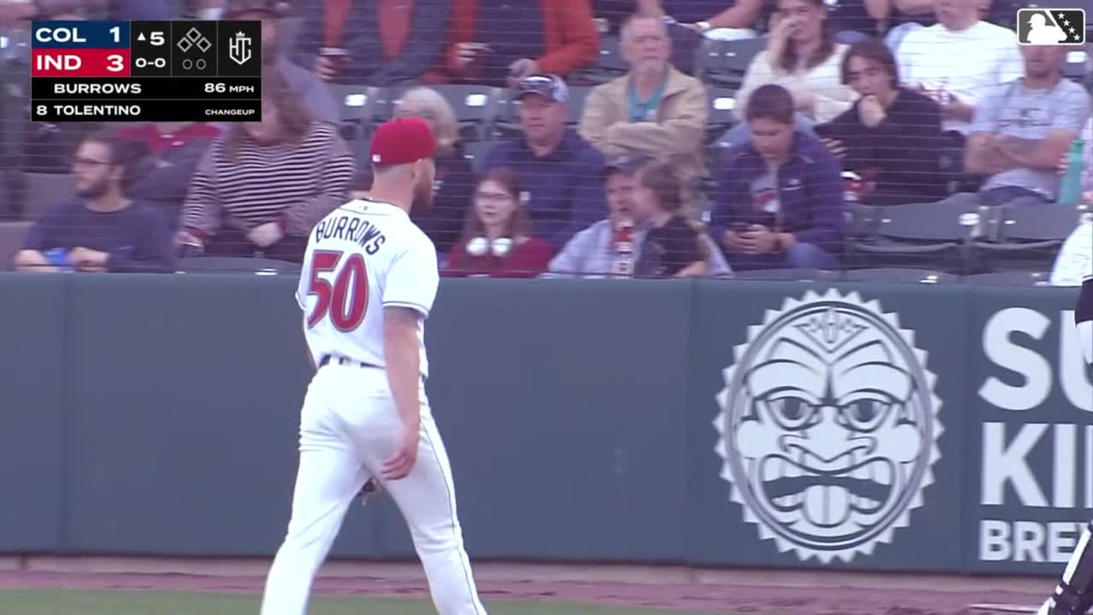 Mike Burrows' seventh strikeout | 05/07/2025 | Indians