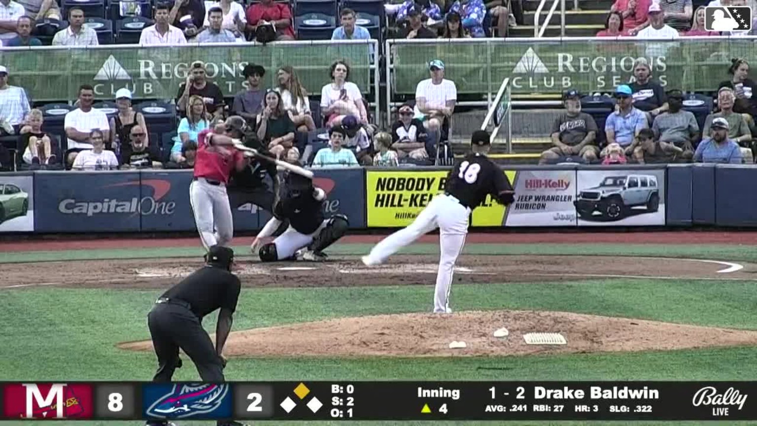 Braves No. 11 prospect Drake Baldwin's two-run HR | 06/06/2024 | MiLB.com