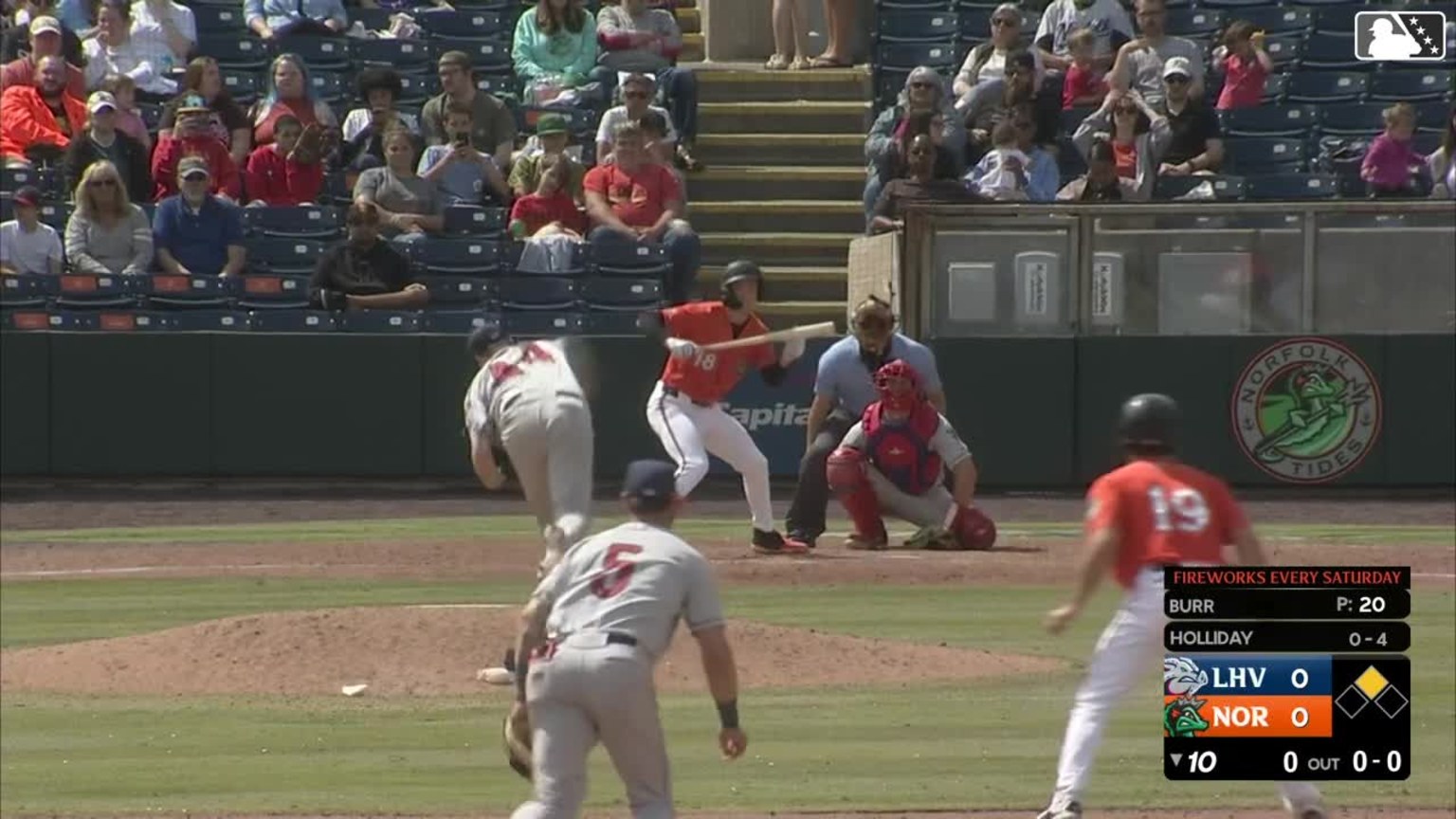 Jackson Holliday legs out a bunt single | 05/20/2024 | MiLB.com