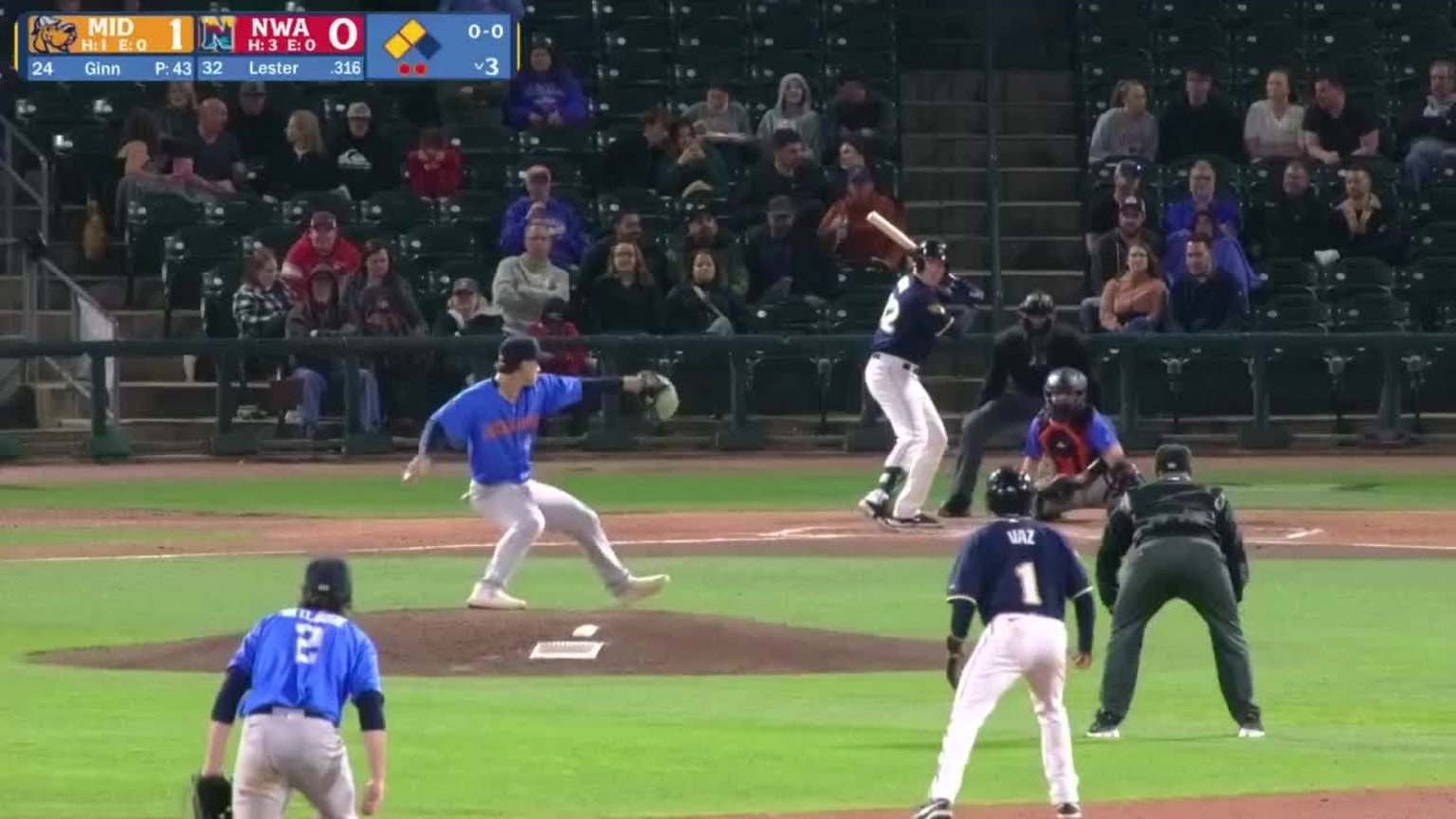 Josh Lester 2-Run Single in Win | 04/19/2024 | Naturals