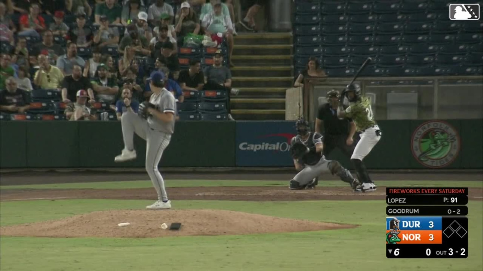 Jacob Lopez's seventh and final strikeout of the game | 08/10/2024 | Bulls