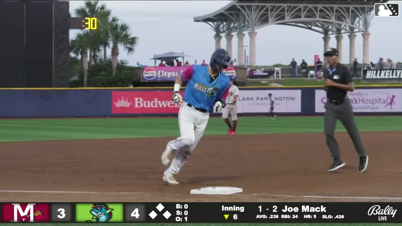 Joe Mack's go-ahead home run | 06/07/2024 | Blue Wahoos