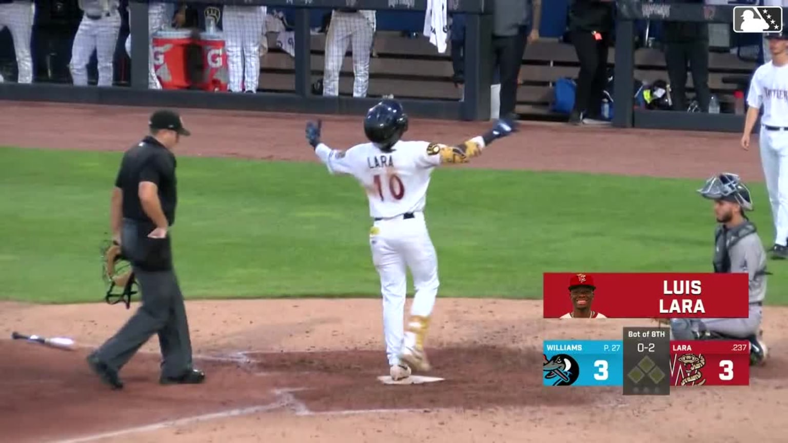 Luis Lara's first High-A homer | 07/07/2024 | Timber Rattlers