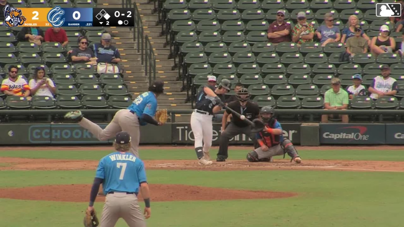 Colin Barber's two-run home run | 09/15/2024 | Hooks