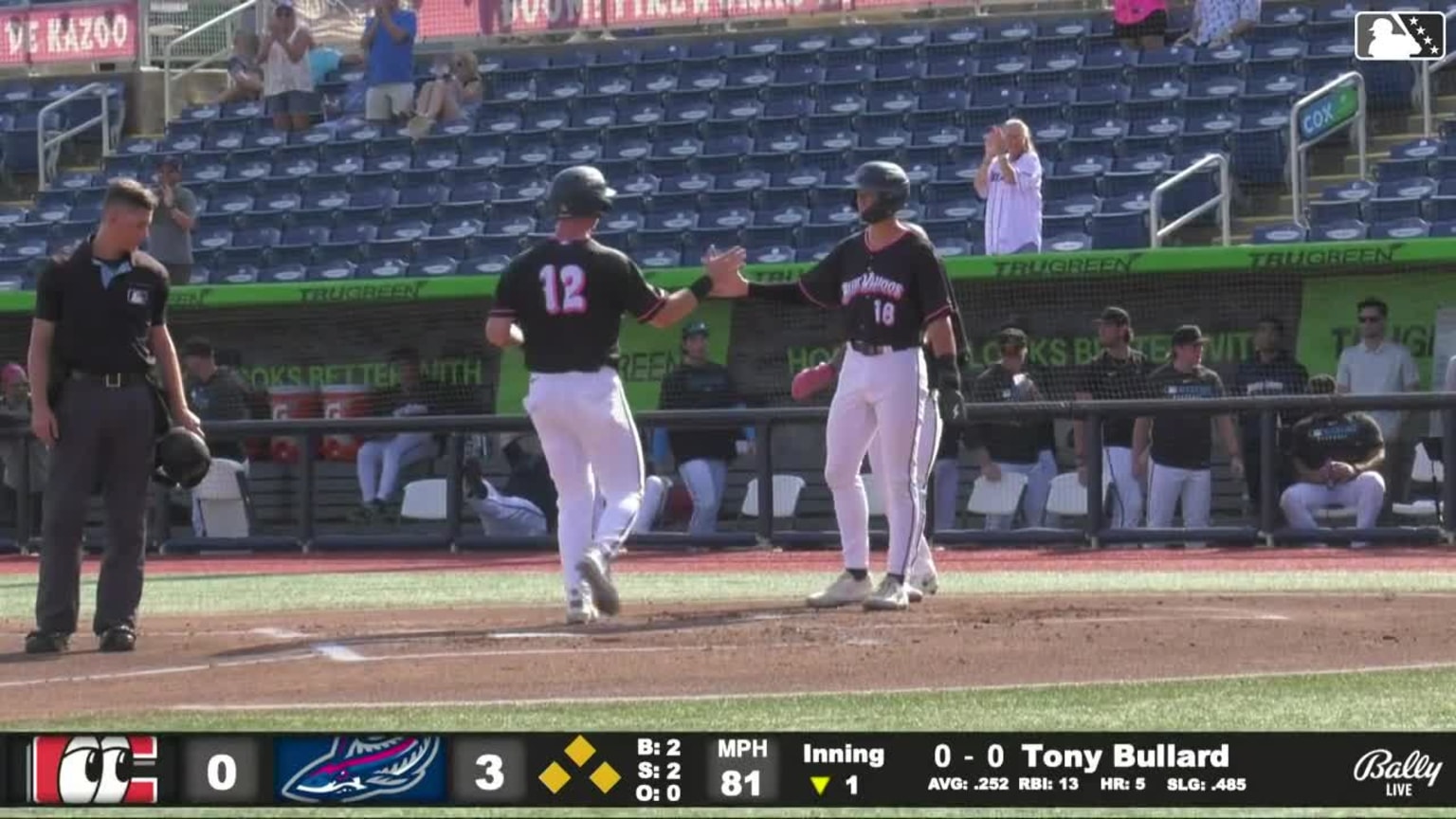 Tony Bullard launches his first pro grand slam | 08/28/2025 | Blue Wahoos