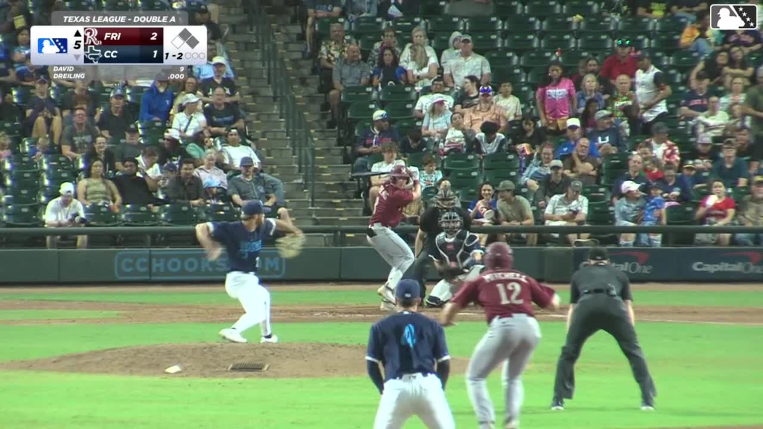 Dylan Dreiling homers (1) on a fly ball to left field. Tucker Mitchell ...