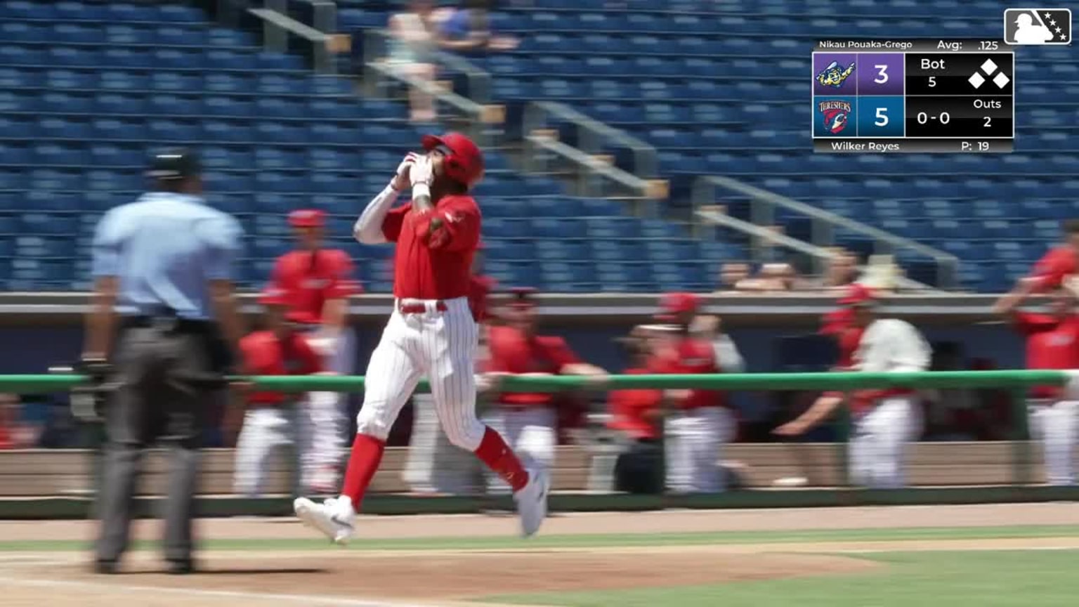 TJayy Walton's first homer of the season | 04/14/2024 | Threshers