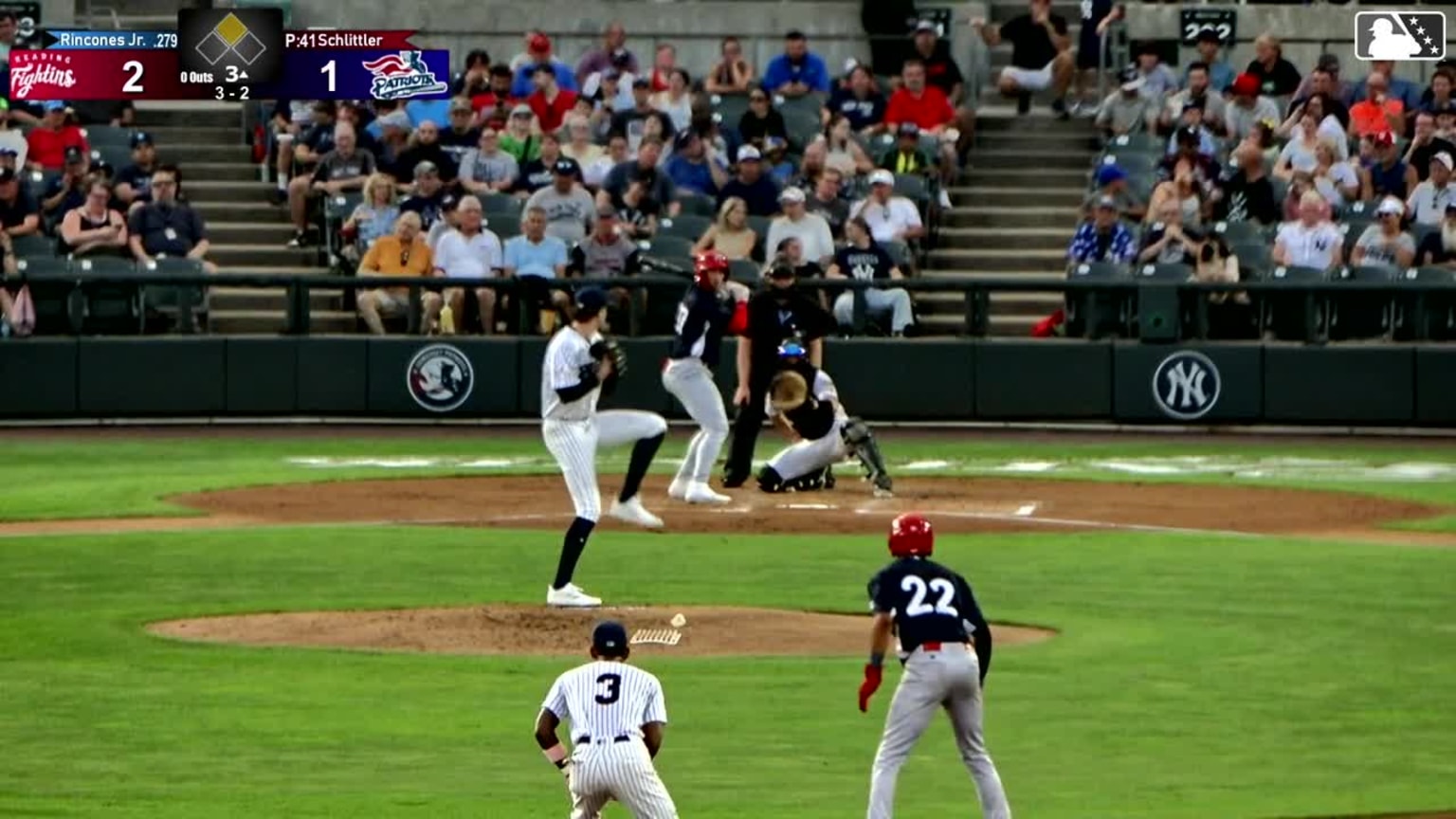 Cam Schlittler's fifth strikeout of the game | 08/29/2024 | Patriots