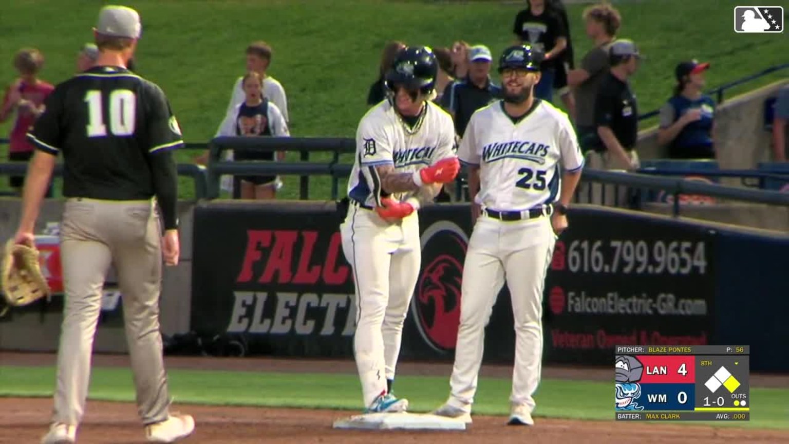 Max Clark's first hit at High-A | 07/24/2024 | Whitecaps