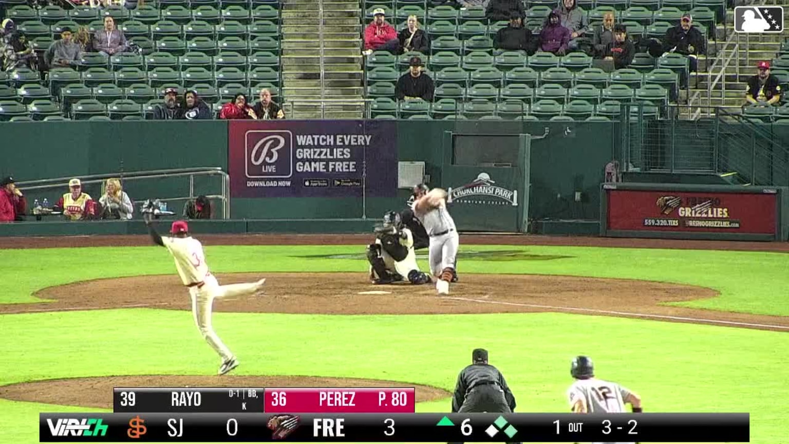 Bryan Perez notches his sixth and final K | 04/25/2024 | Grizzlies