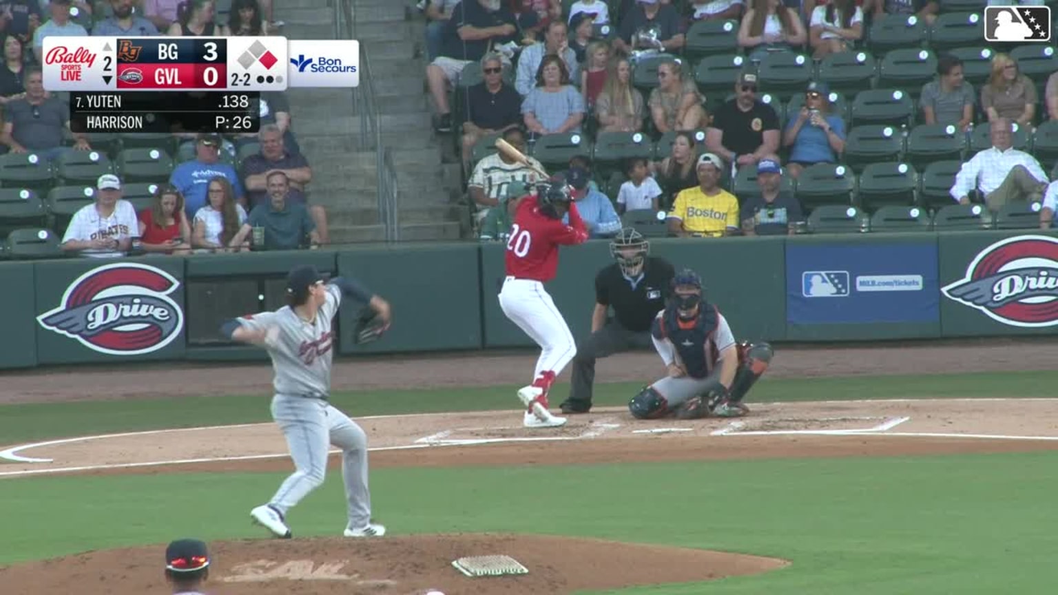 Natanael Yuten homers (1) on a fly ball to center field. Adonys Guzman ...