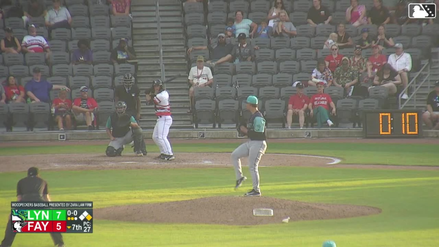 Trevor Austin's first pro hit | 08/10/2024 | Woodpeckers
