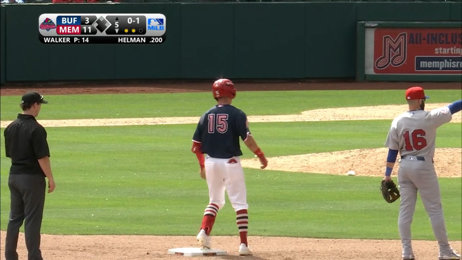 Michael Helman's pair of doubles | 04/02/2025 | Redbirds