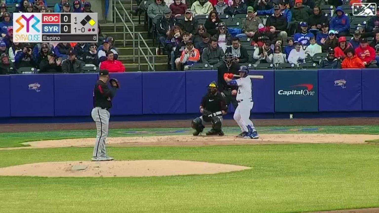 Brett Baty steals his second bag | 04/04/2023 | Mets