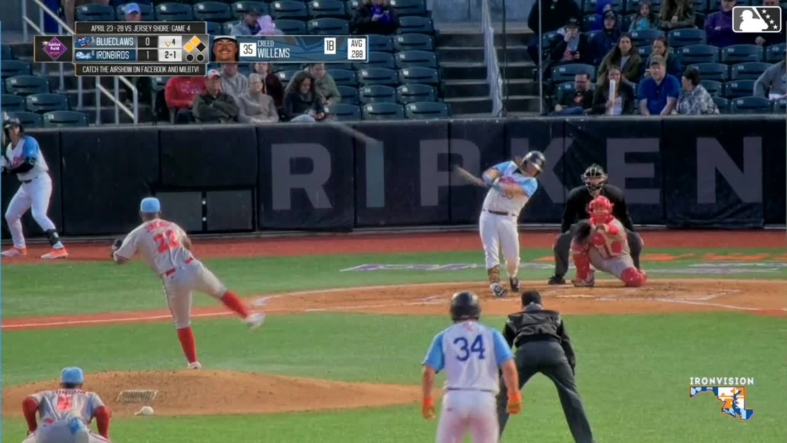 Creed Willems' three-run home run | 04/27/2024 | MiLB.com