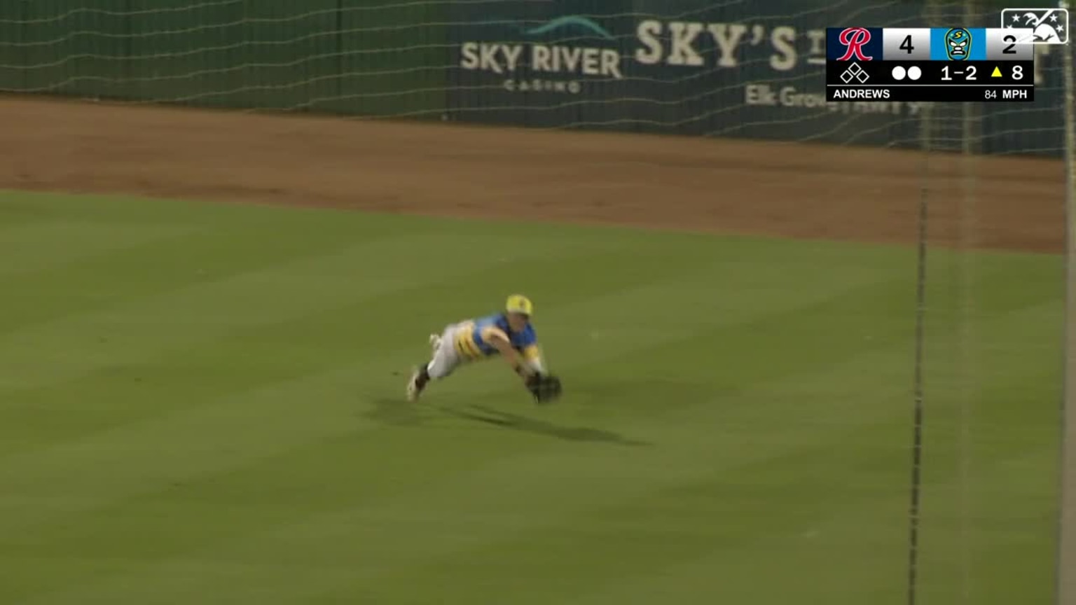 Jack Larsen's diving catch | 07/19/2023 | River Cats
