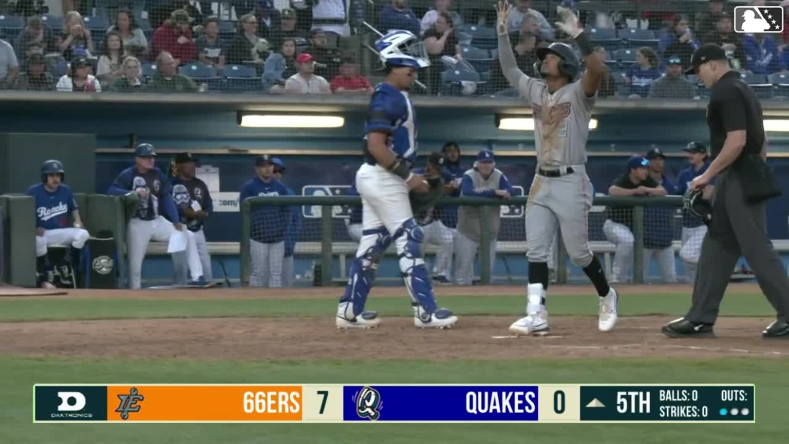 Adrian Placencia's two-run homer | 05/19/2024 | 66ers