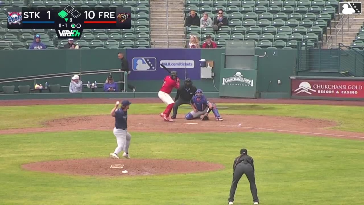 Derek Bernard grounds out, third baseman Daniel Bucciero to first ...