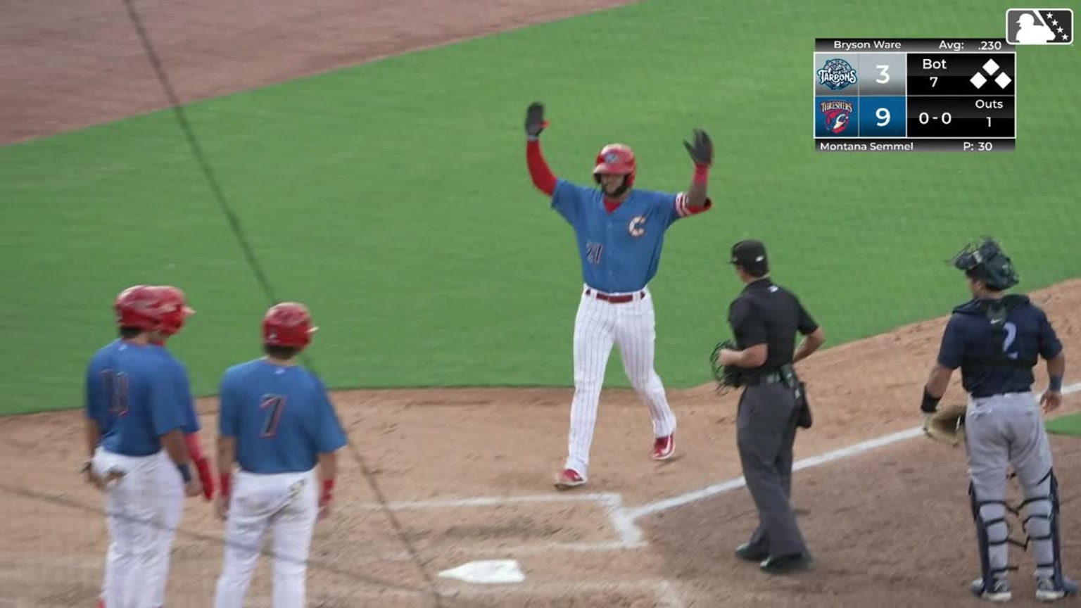 Raylin Heredia's 7th inning grand slam | 06/15/2024 | Threshers