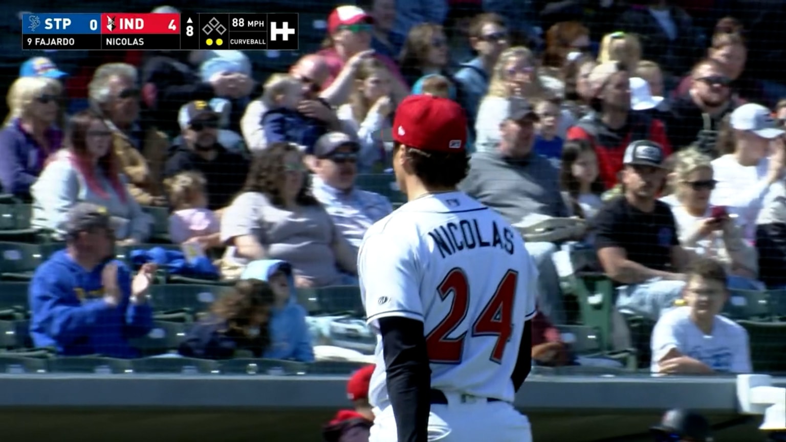 Kyle Nicolas strikes out the side in the 8th inning | 04/21/2024 | Indians