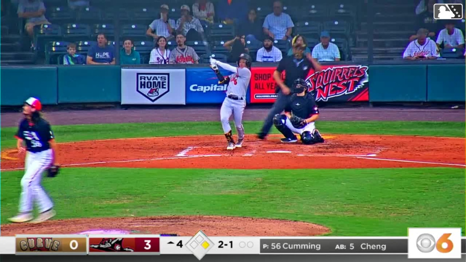 Tsung-Che Cheng hits a two-run homer to right field | 08/21/2024 | MiLB.com