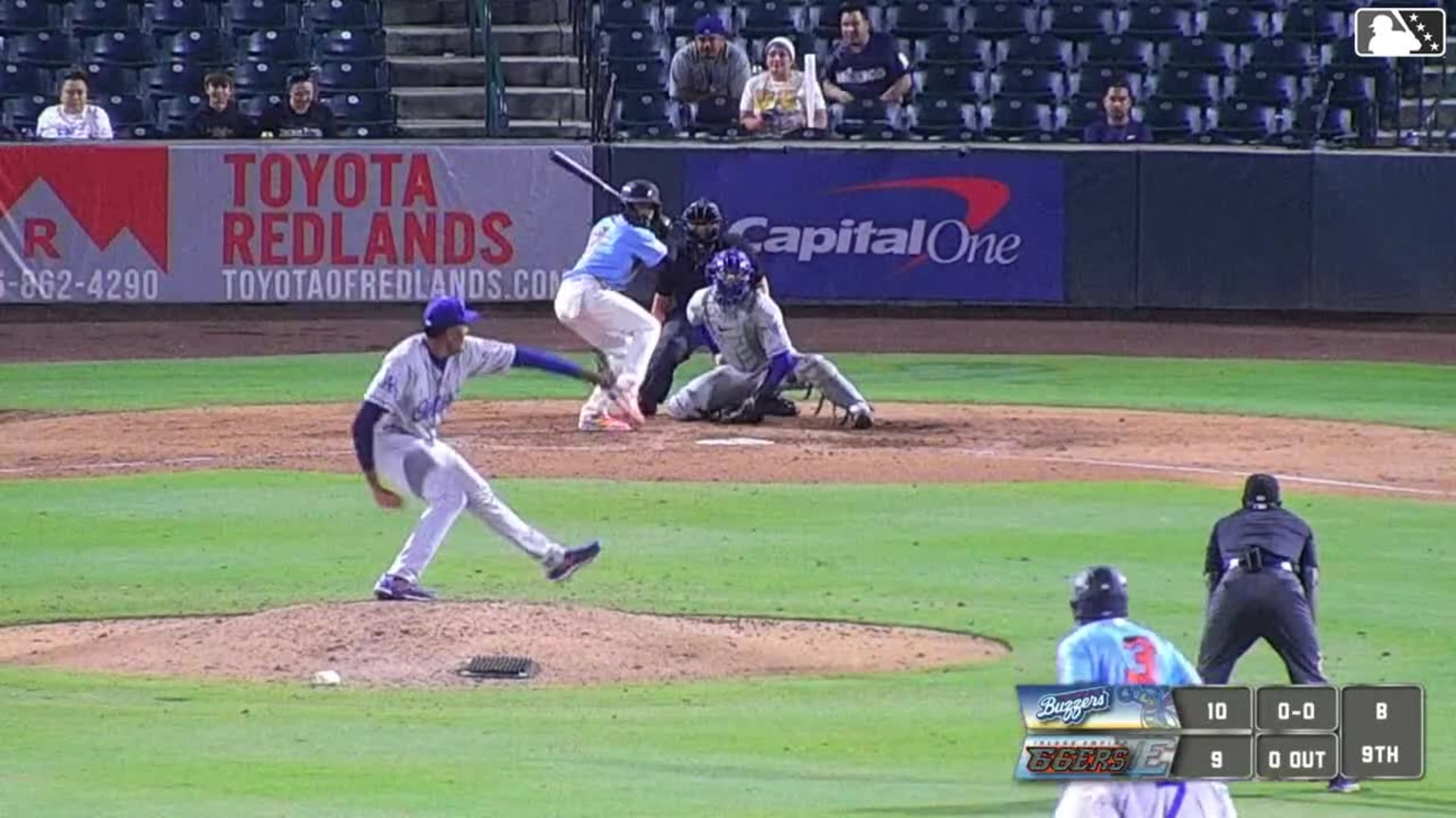 Dervy Ventura singles on a line drive to right fielder Landyn Vidourek ...