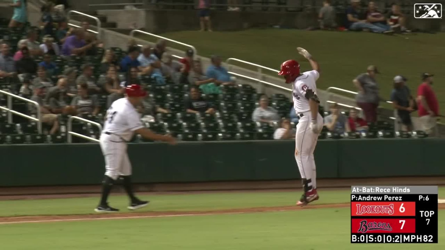 Rece Hinds two run homer | 07/22/2023 | Lookouts