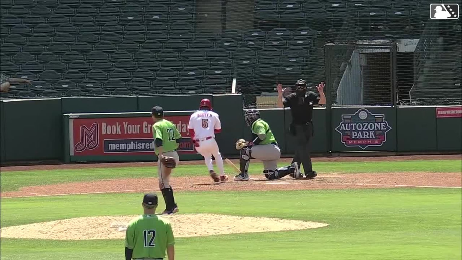 Victor Scott II embellishes David Fletcher's HBP | 05/16/2024 | MiLB.com