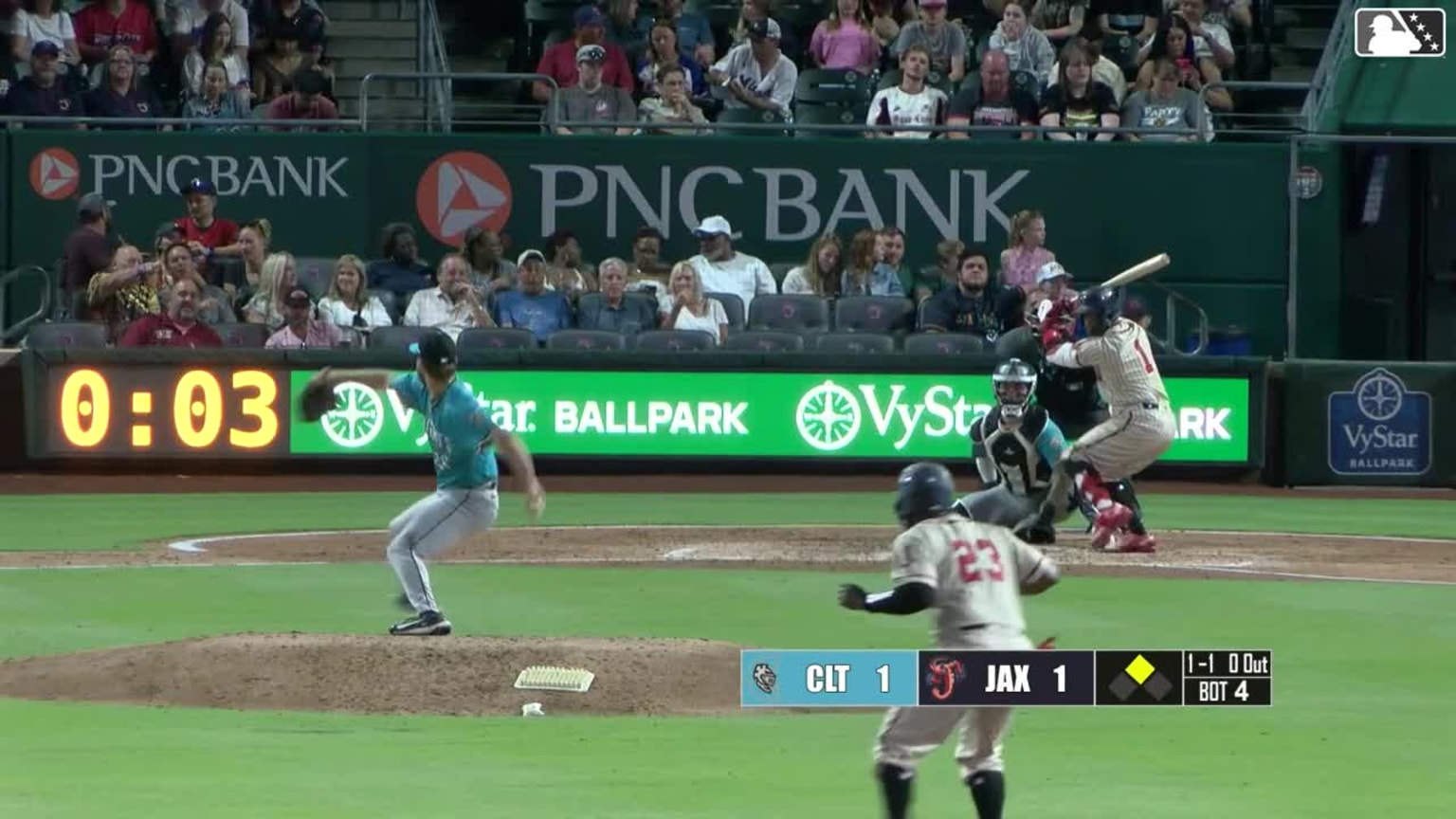 Tyler Schweitzer In play, run(s) to Jesús Bastidas | 04/16/2026 | Jumbo ...