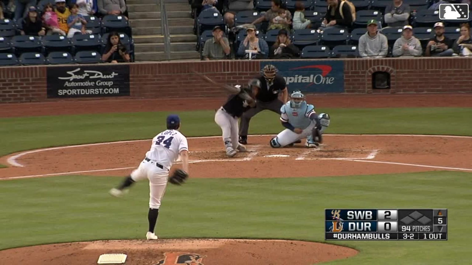 Jacob Lopez collects his ninth and final strikeout | 04/25/2024 | Bulls