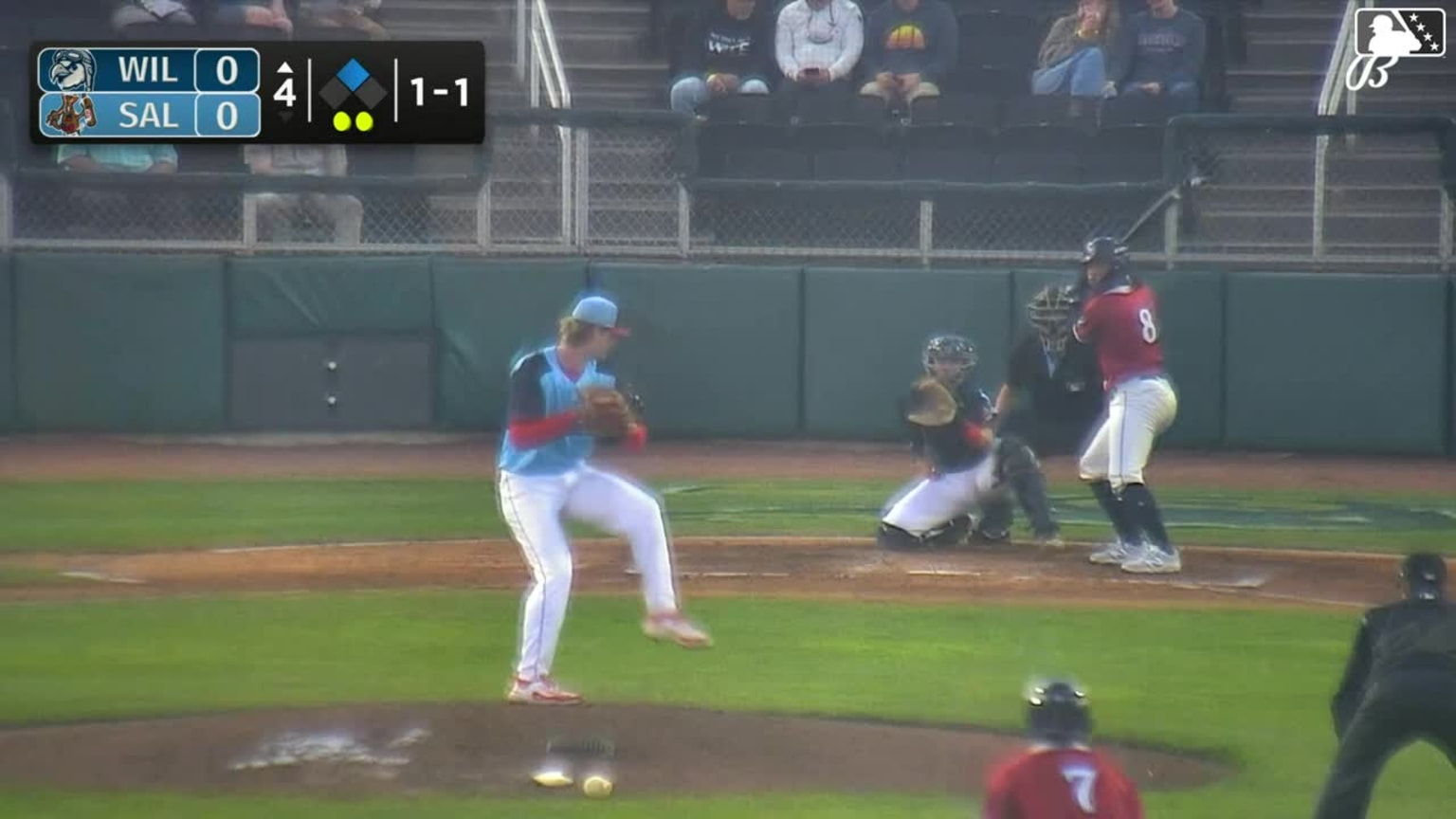 Eric Martinez singles on a ground ball to third baseman Ilan Fernandez ...