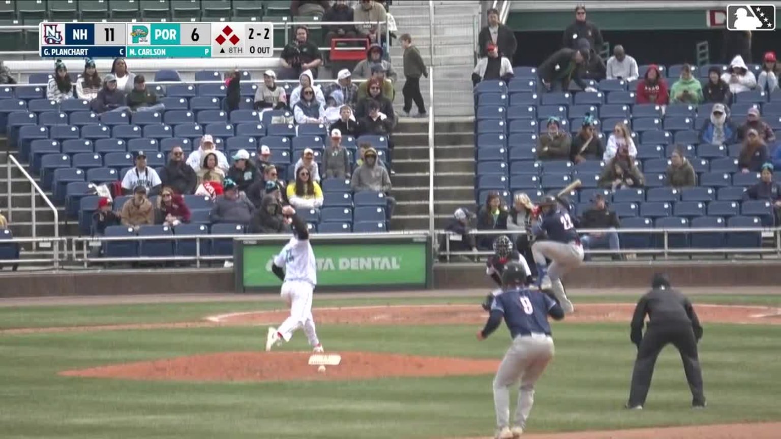 Geovanny Planchart grounds into a double play, shortstop Marvin ...