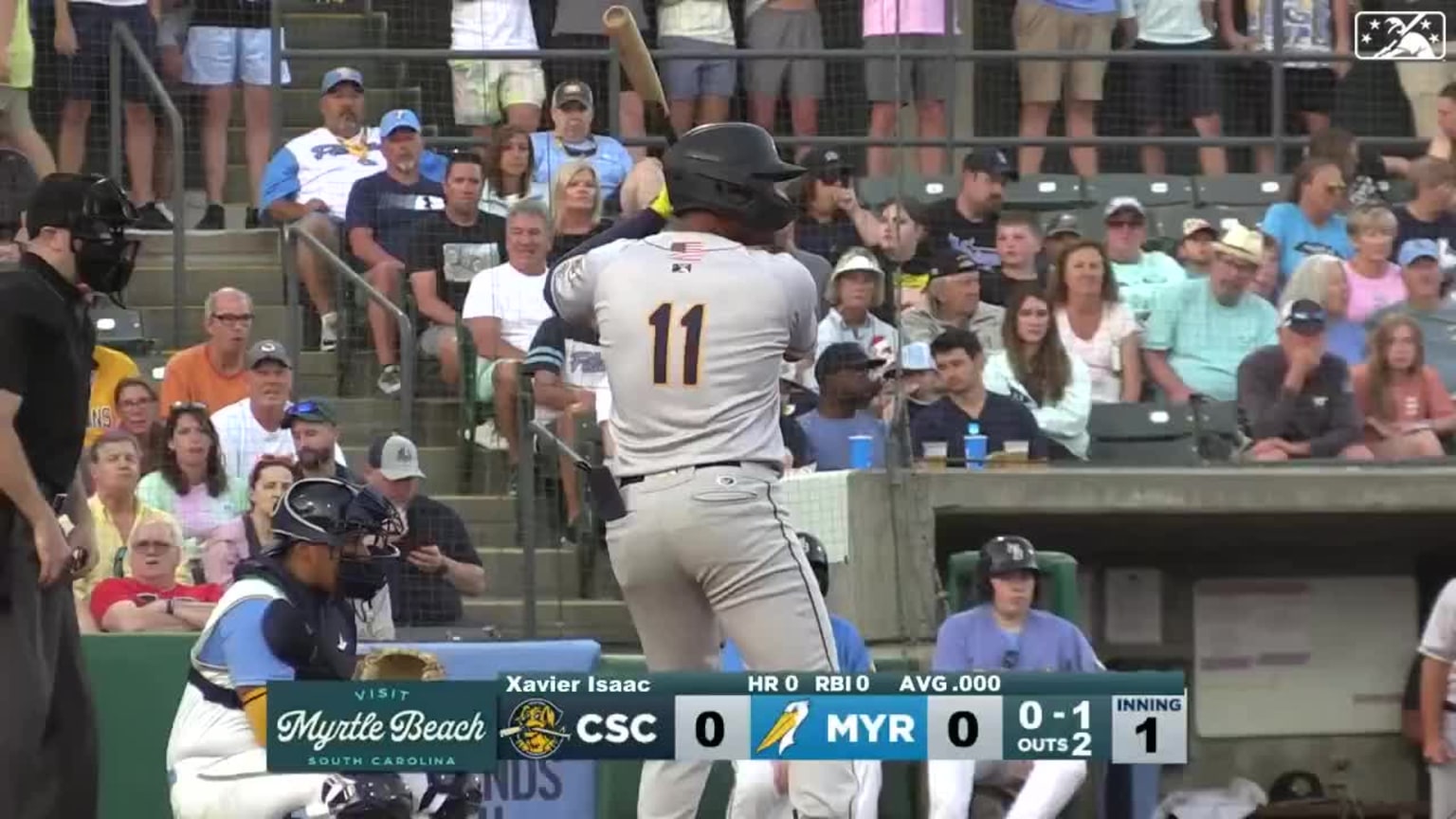 Xavier Isaac ropes a double | 04/07/2023 | MiLB.com