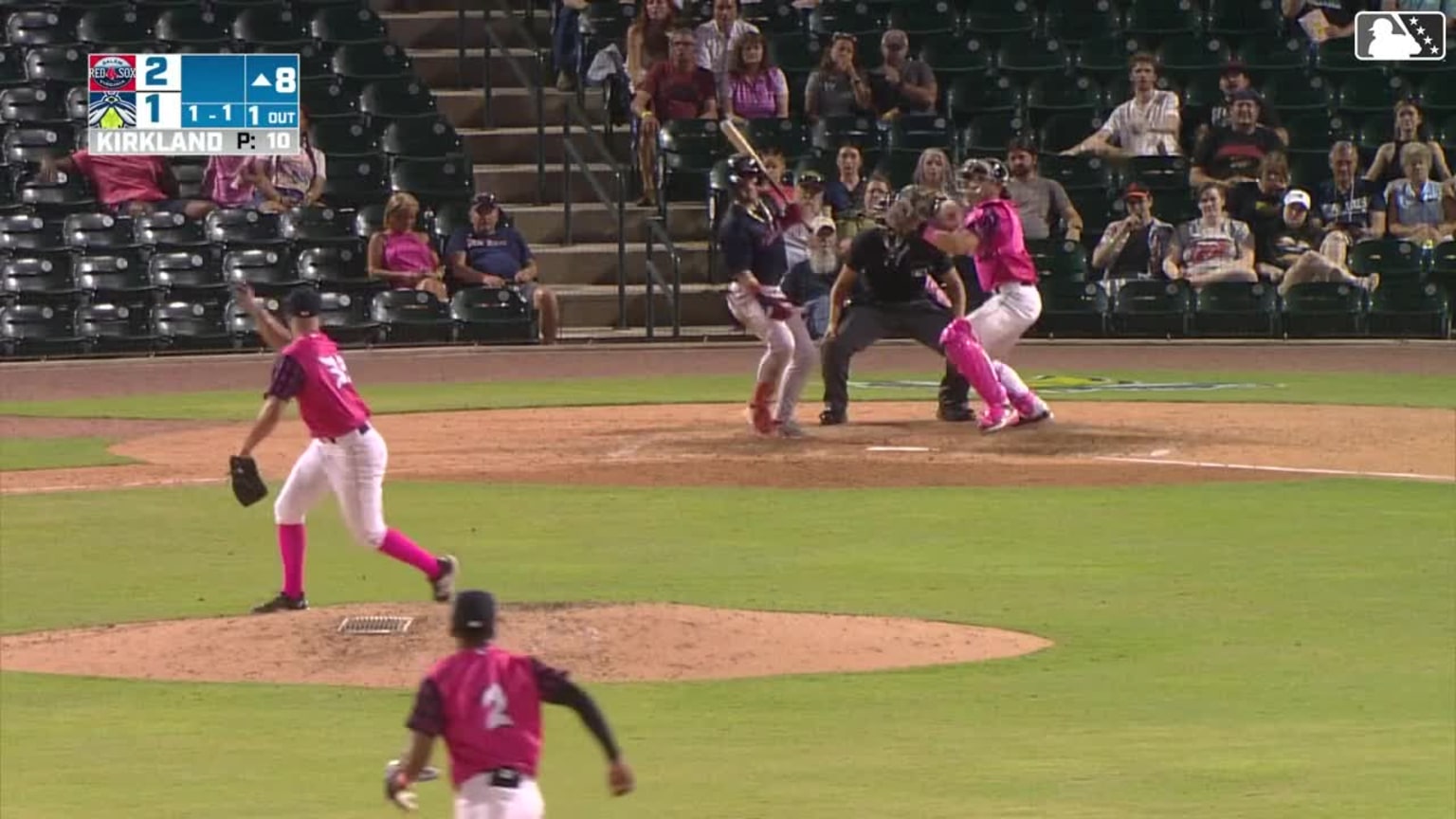 Blake Mitchell's strong throw to second base | 05/08/2024 | Fireflies