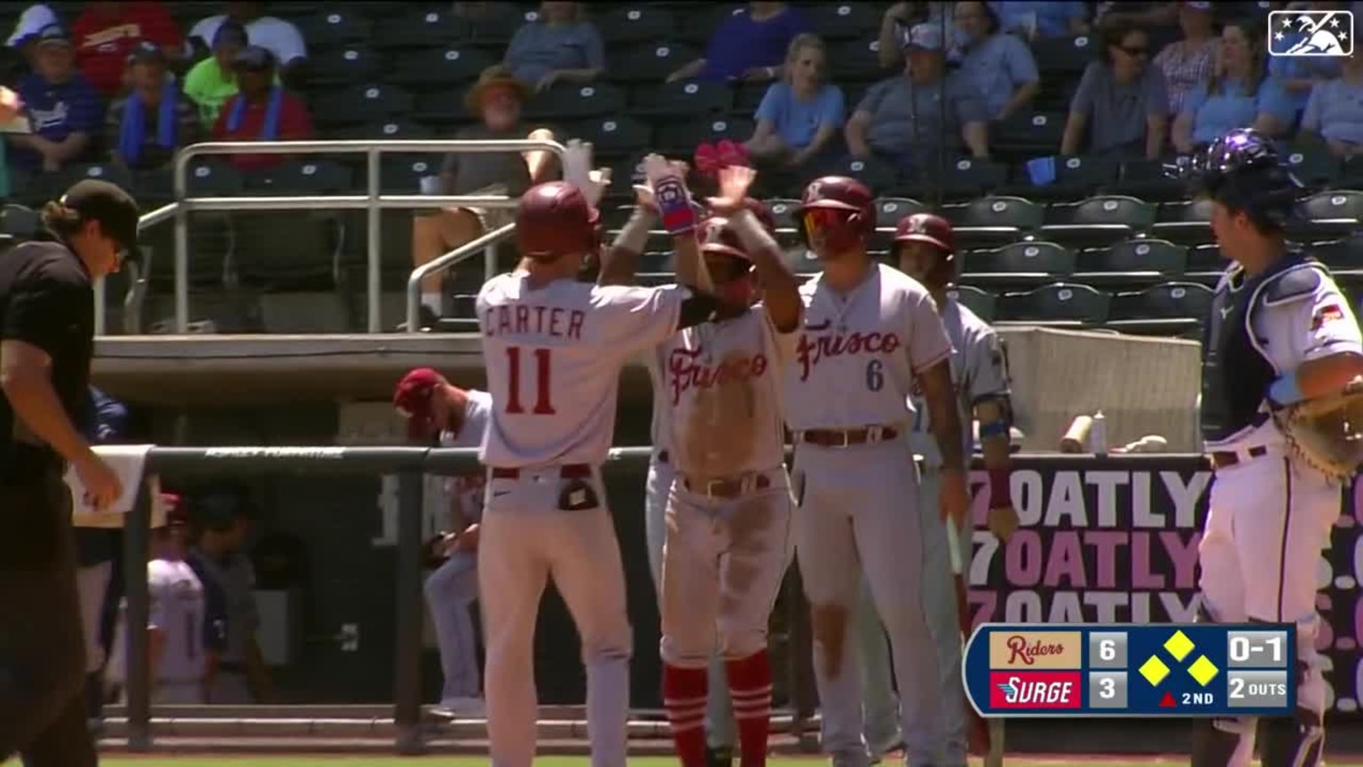 Evan Carter’s grand slam | 07/26/2023 | RoughRiders