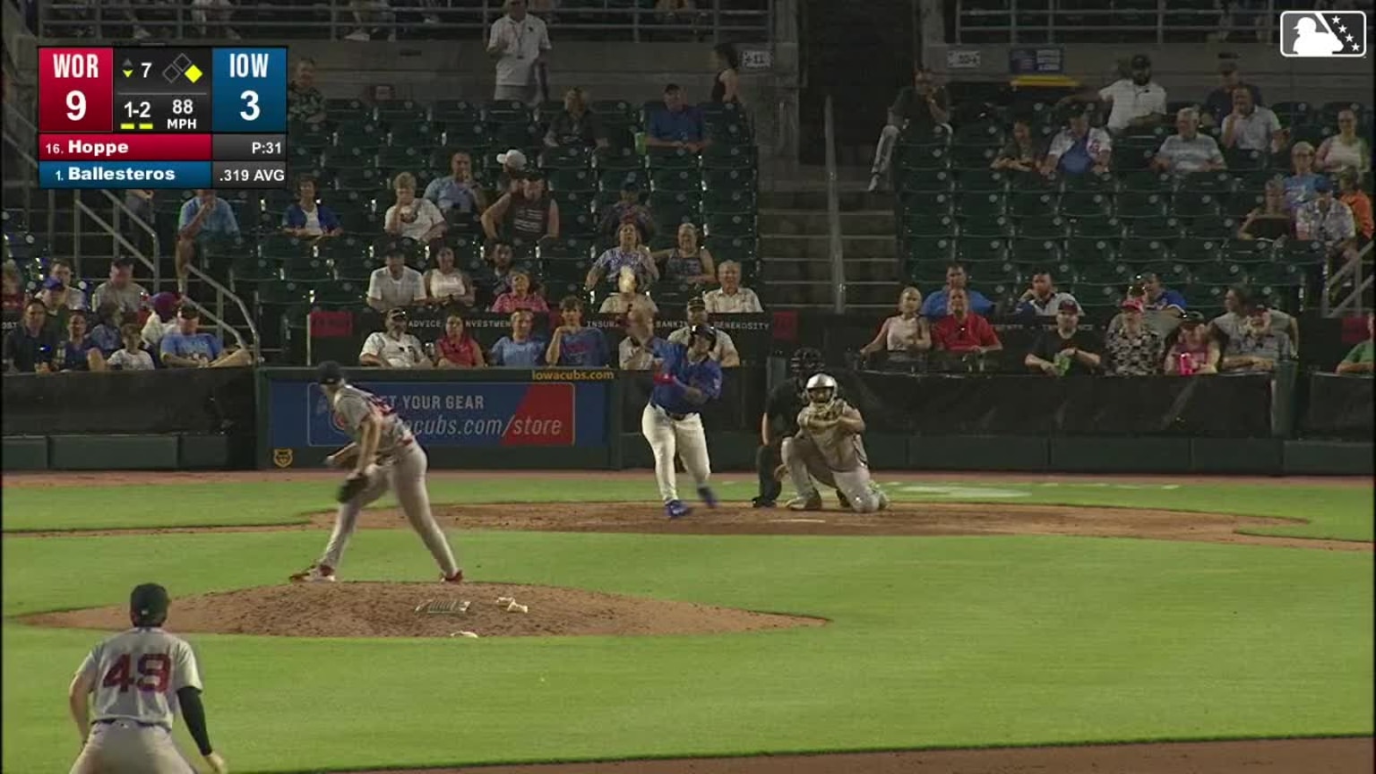 Moisés Ballesteros hits his 11th home run for Iowa | 08/17/2025 | Cubs