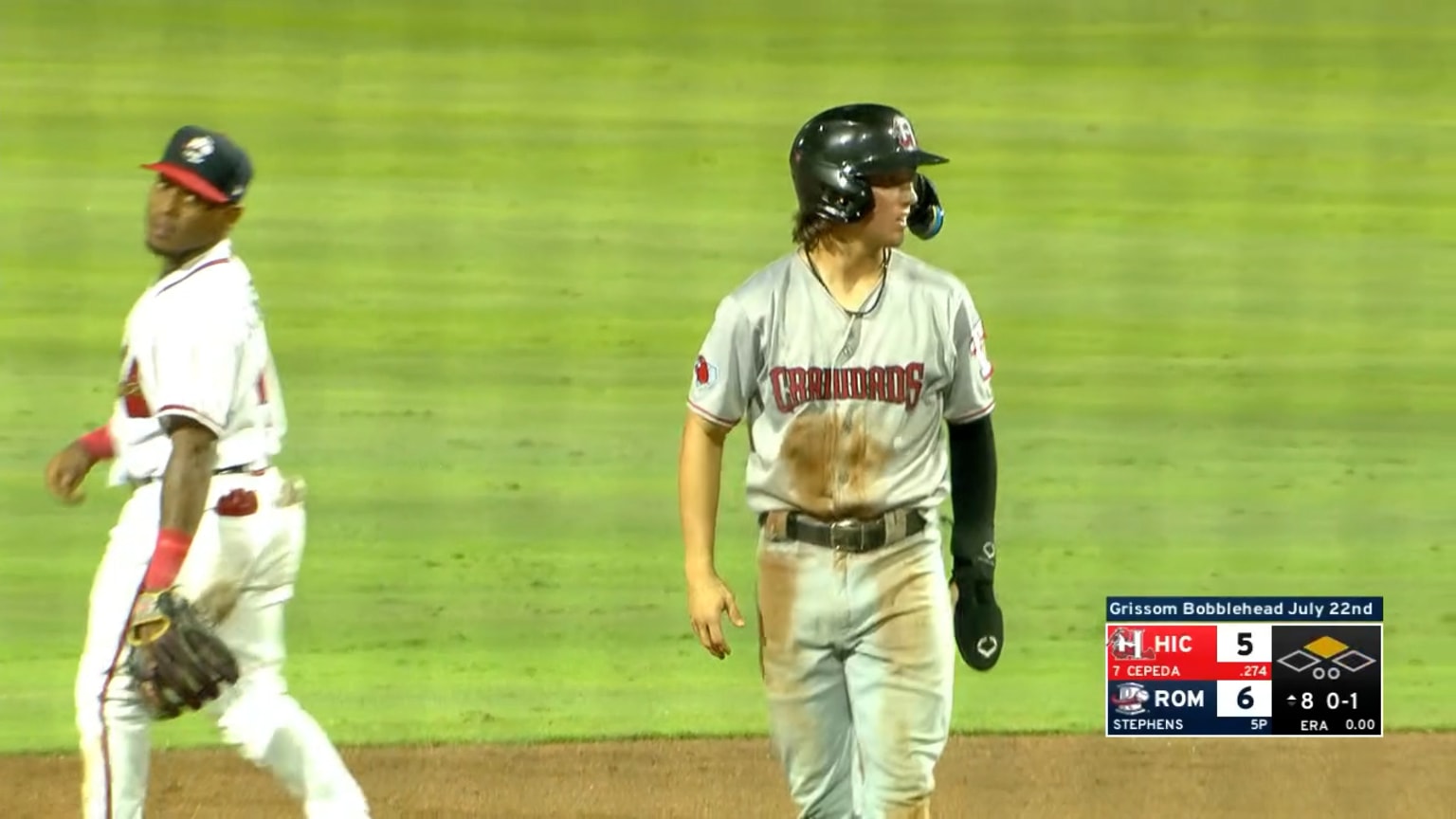 Cameron Cauley's three-hit game | 07/19/2023 | Crawdads