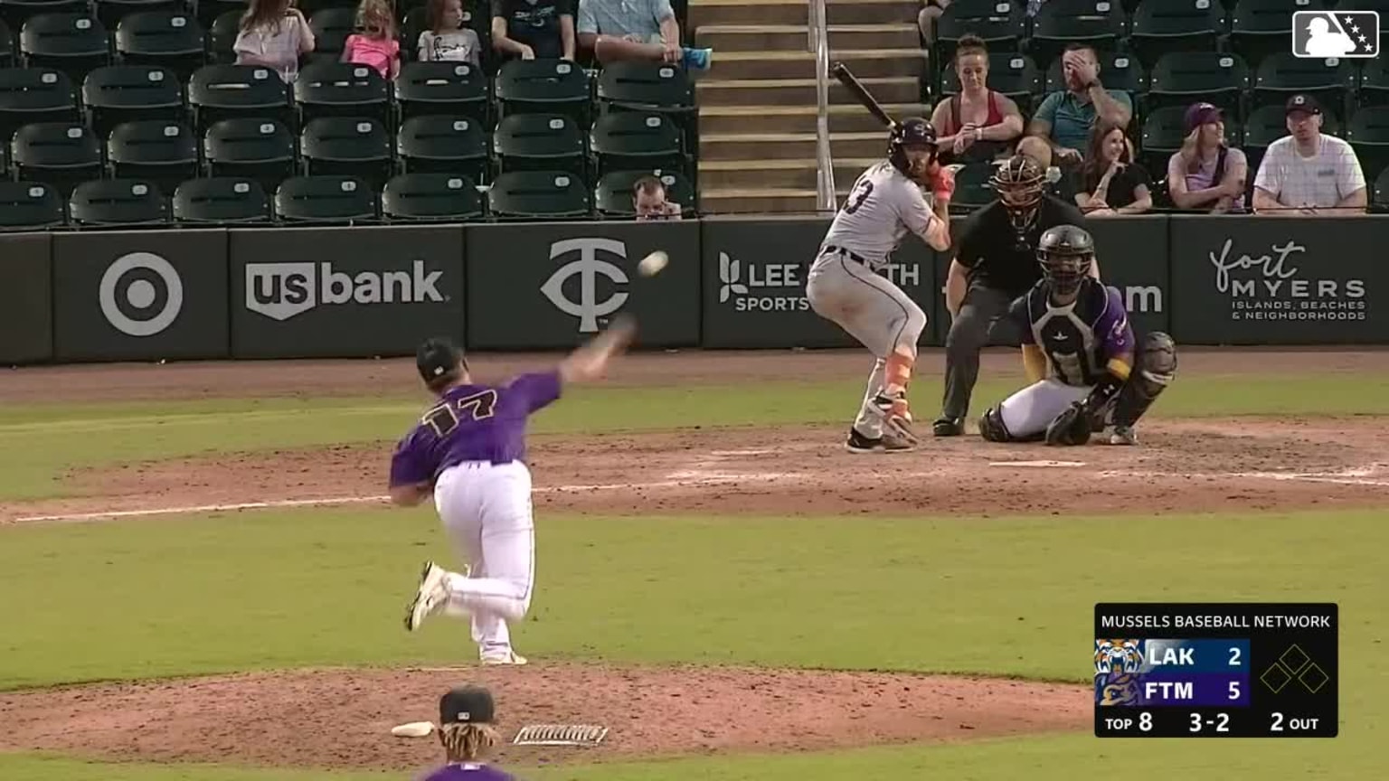 Dylan Questad's fifth strikeout of the game | 06/21/2025 | Mighty Mussels