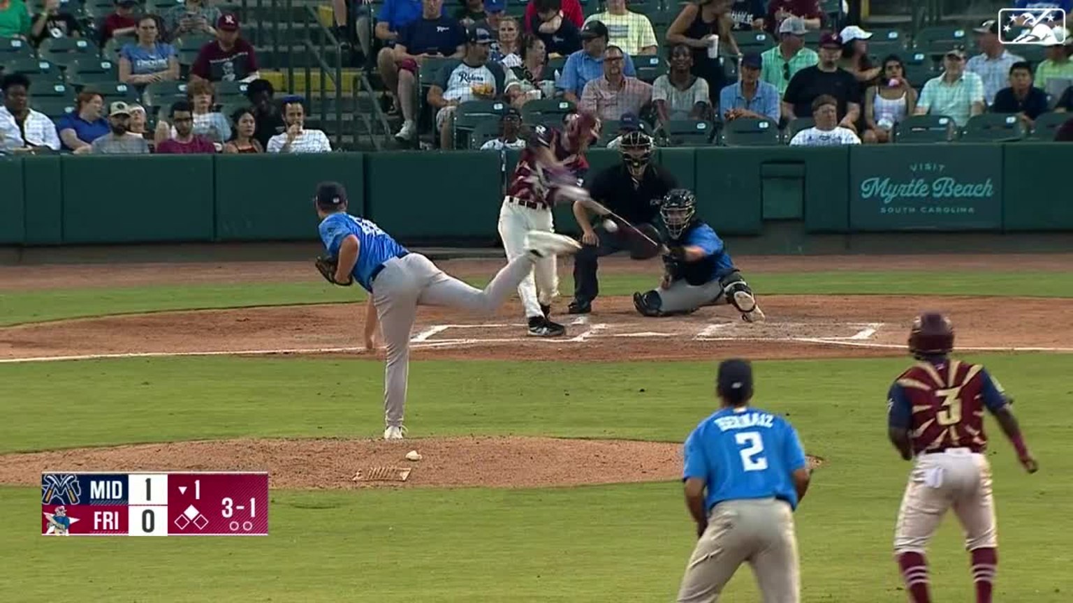 Evan Carter's two-run home run | 07/08/2023 | RoughRiders