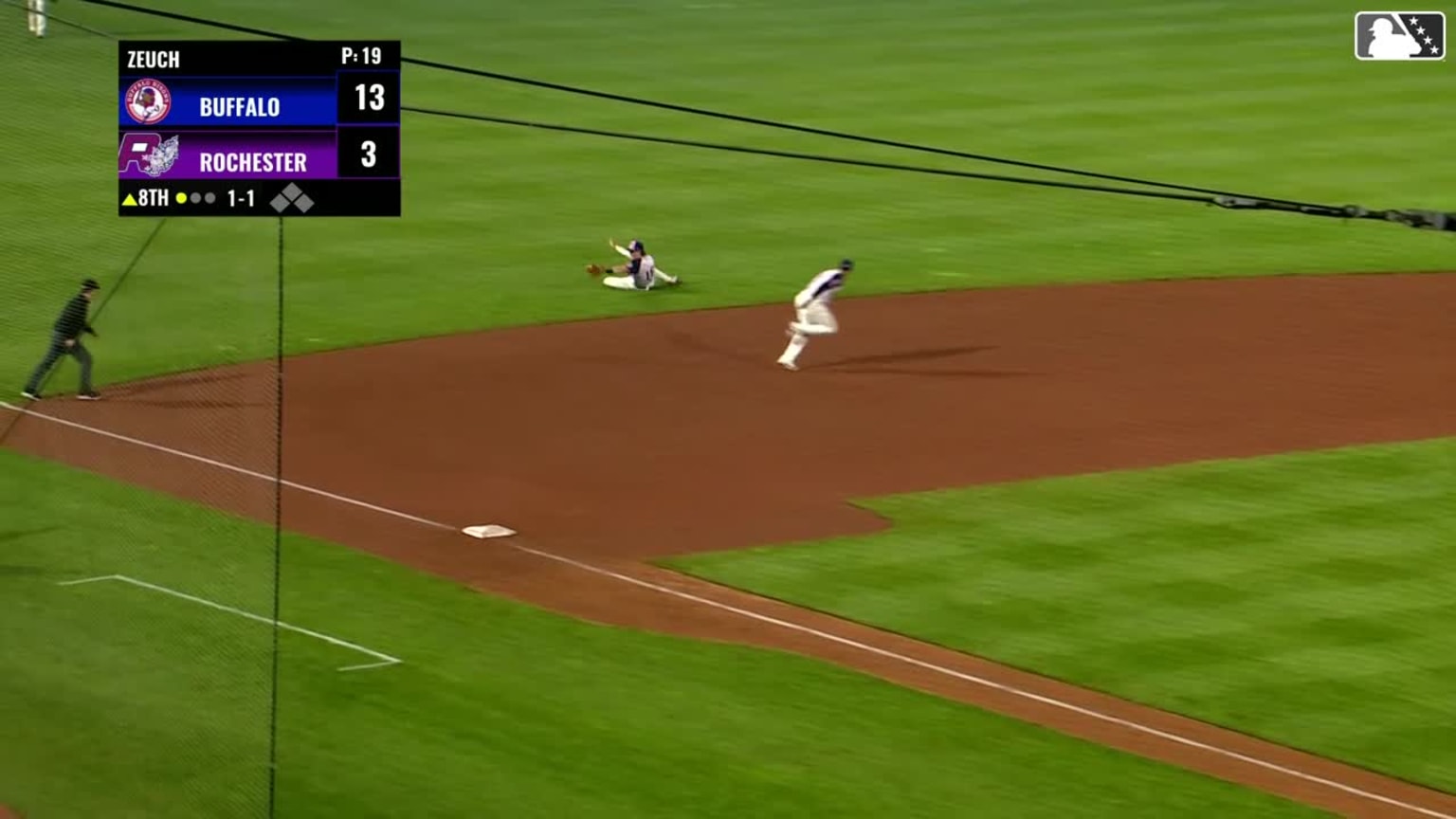 Jack Dunn' sliding grab | 05/16/2024 | Red Wings