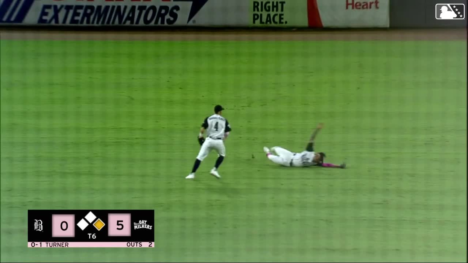 Braves outfielder Justin Dean's sliding grab | 07/10/2024 | MiLB.com