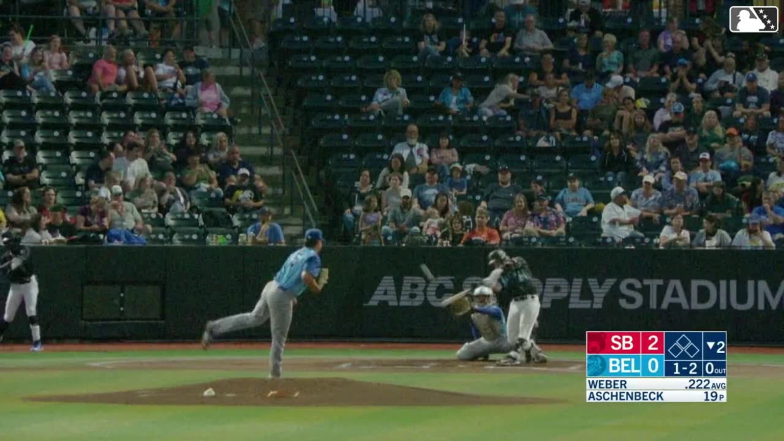Wilson Weber's first professional homer | 08/20/2025 | Sky Carp