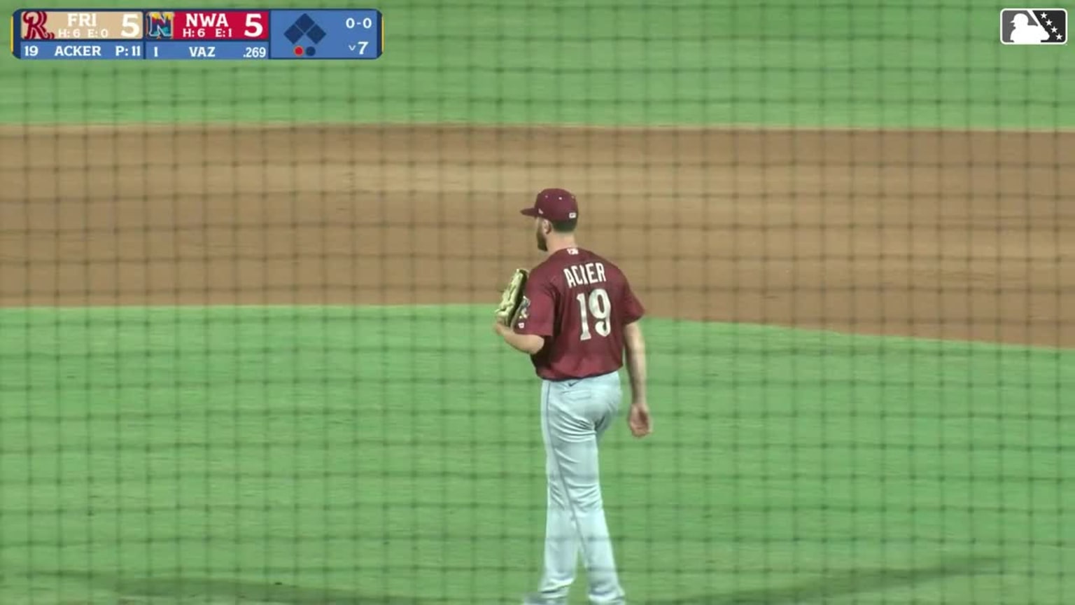 Dane Acker gets a strikeout to start the 7th | 08/29/2024 | RoughRiders