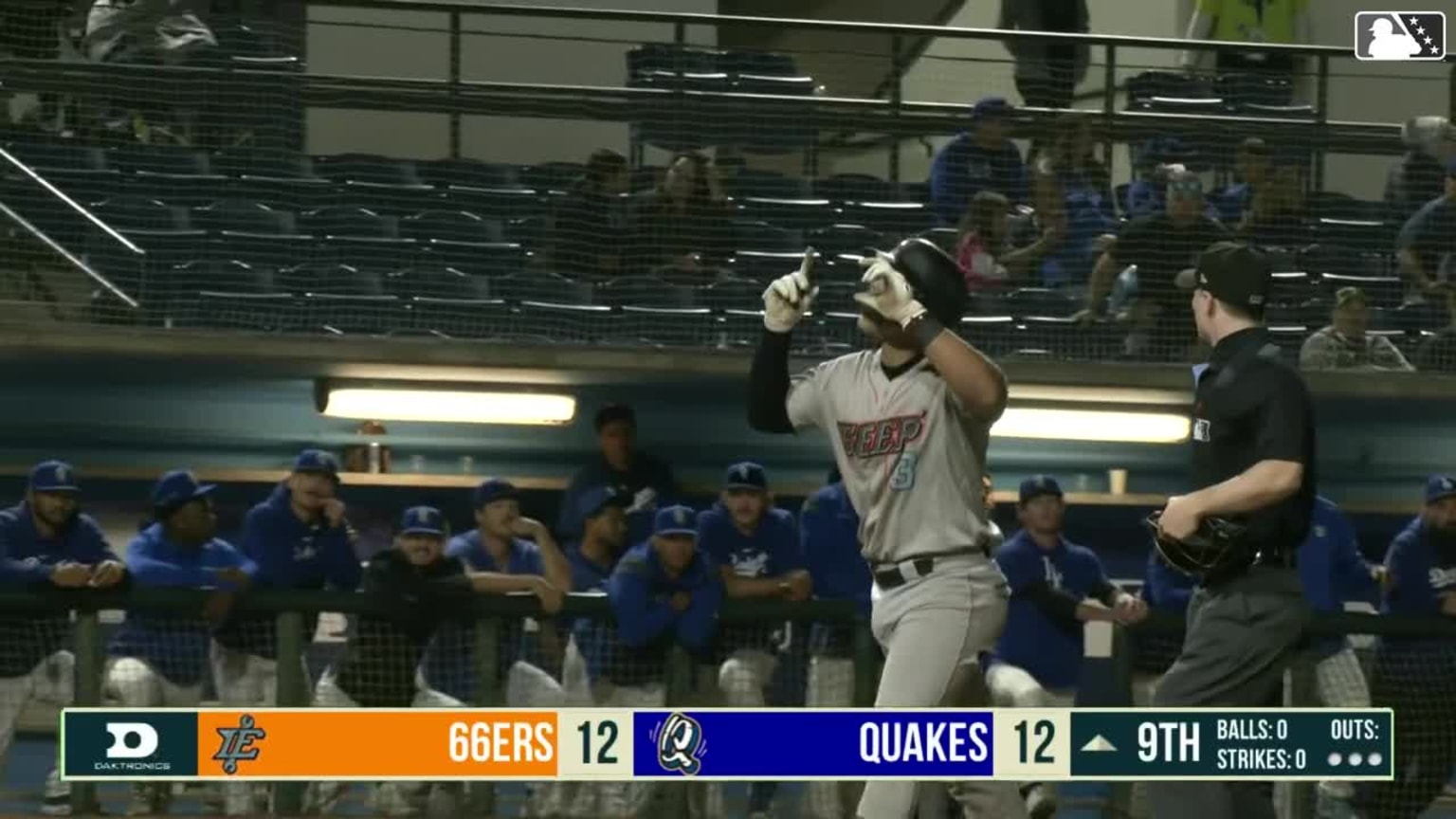 Juan Flores slugs a game-tying homer in the 9th | 05/18/2024 | 66ers